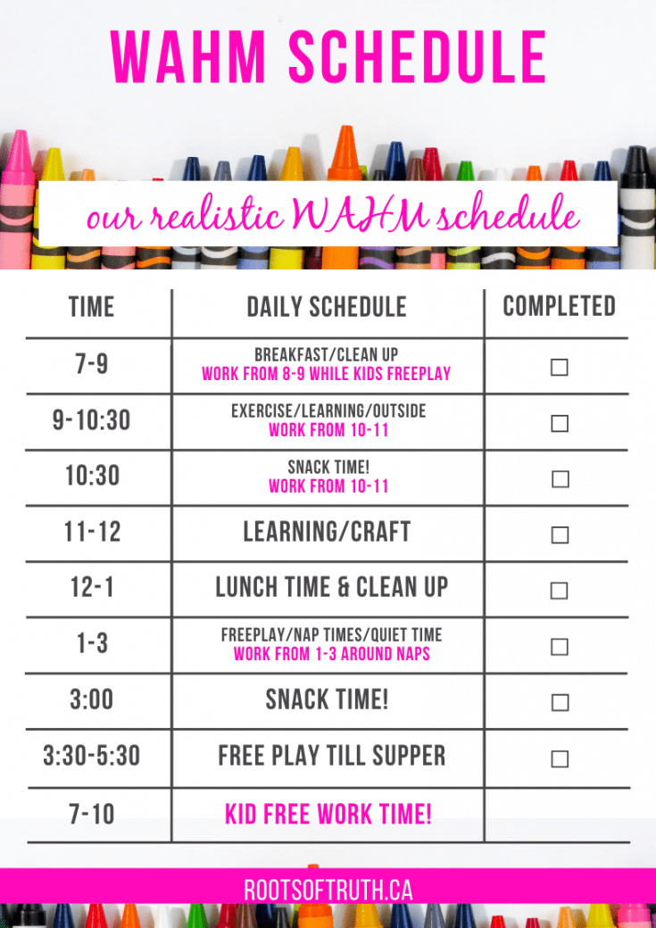 The Best Work At Home Mom Schedule with Productivity Tips From Real