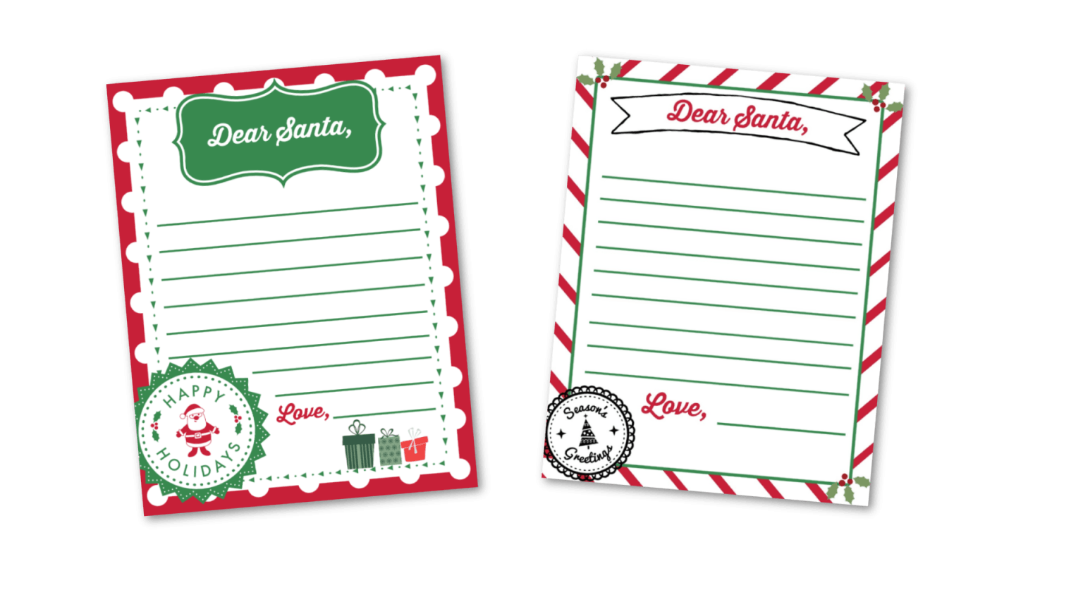 Dear Santa: Letter Template {free printables!} | 2025