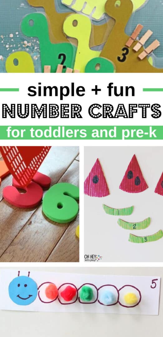15 Number Crafts for Toddlers {math activities and number crafts} | 2025