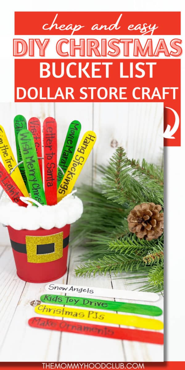 DIY Dollar Store Christmas Bucket List Craft