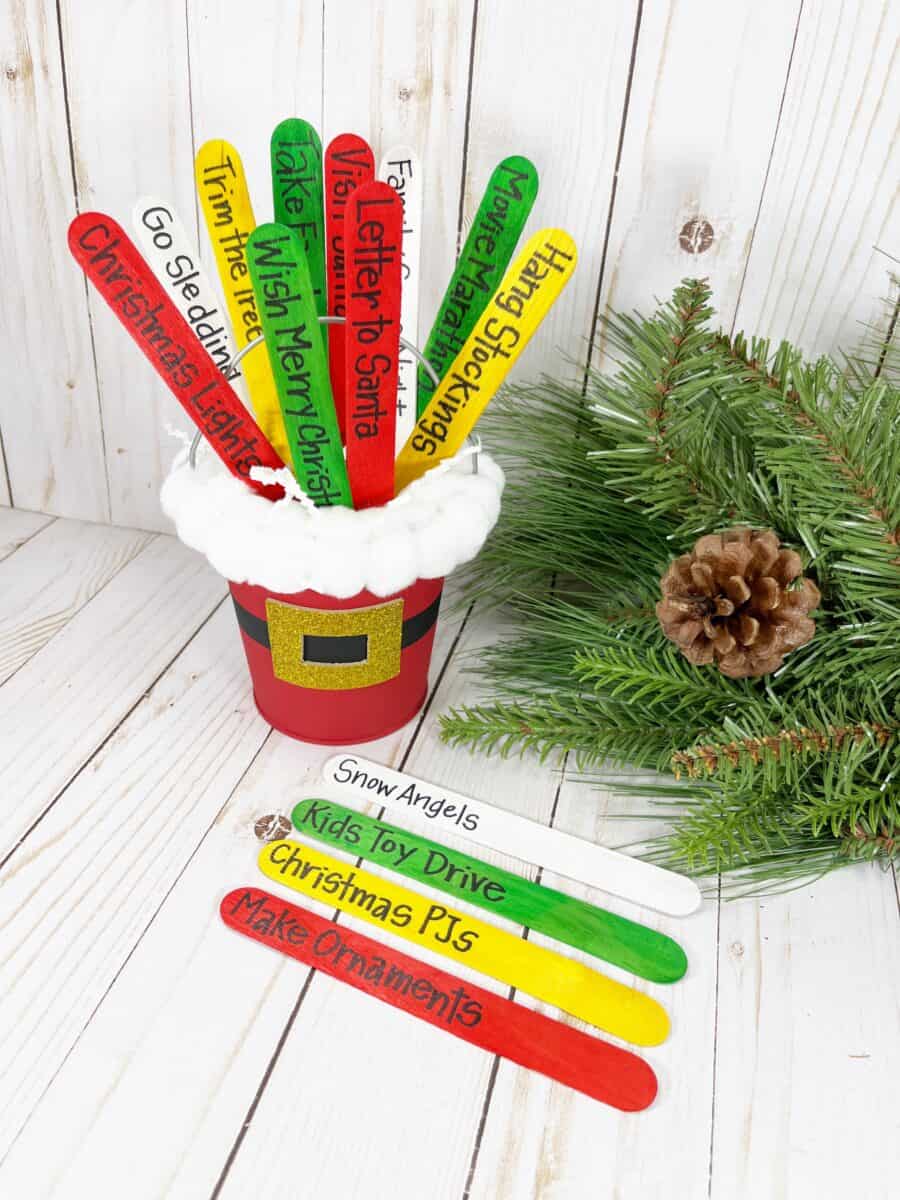 DIY Dollar Store Christmas Bucket List Craft