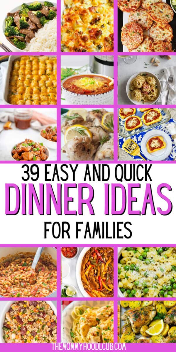 39 Quick and Easy Dinner Recipes For Families {kid friendly weeknight ...