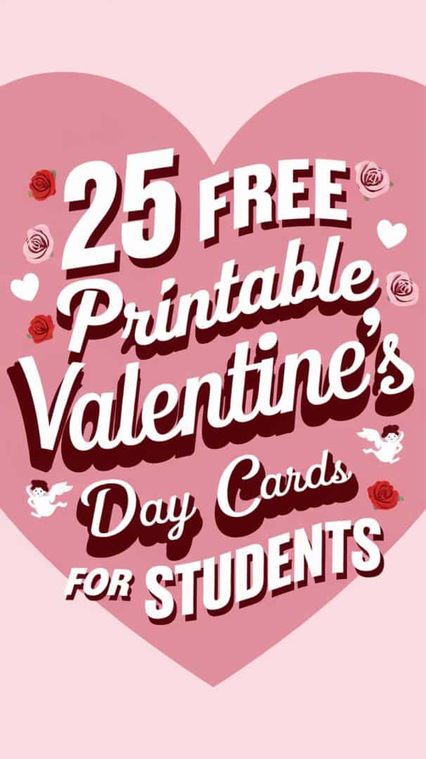 25 Cute and Free Printable Valentine's Day Cards for Students | The ...