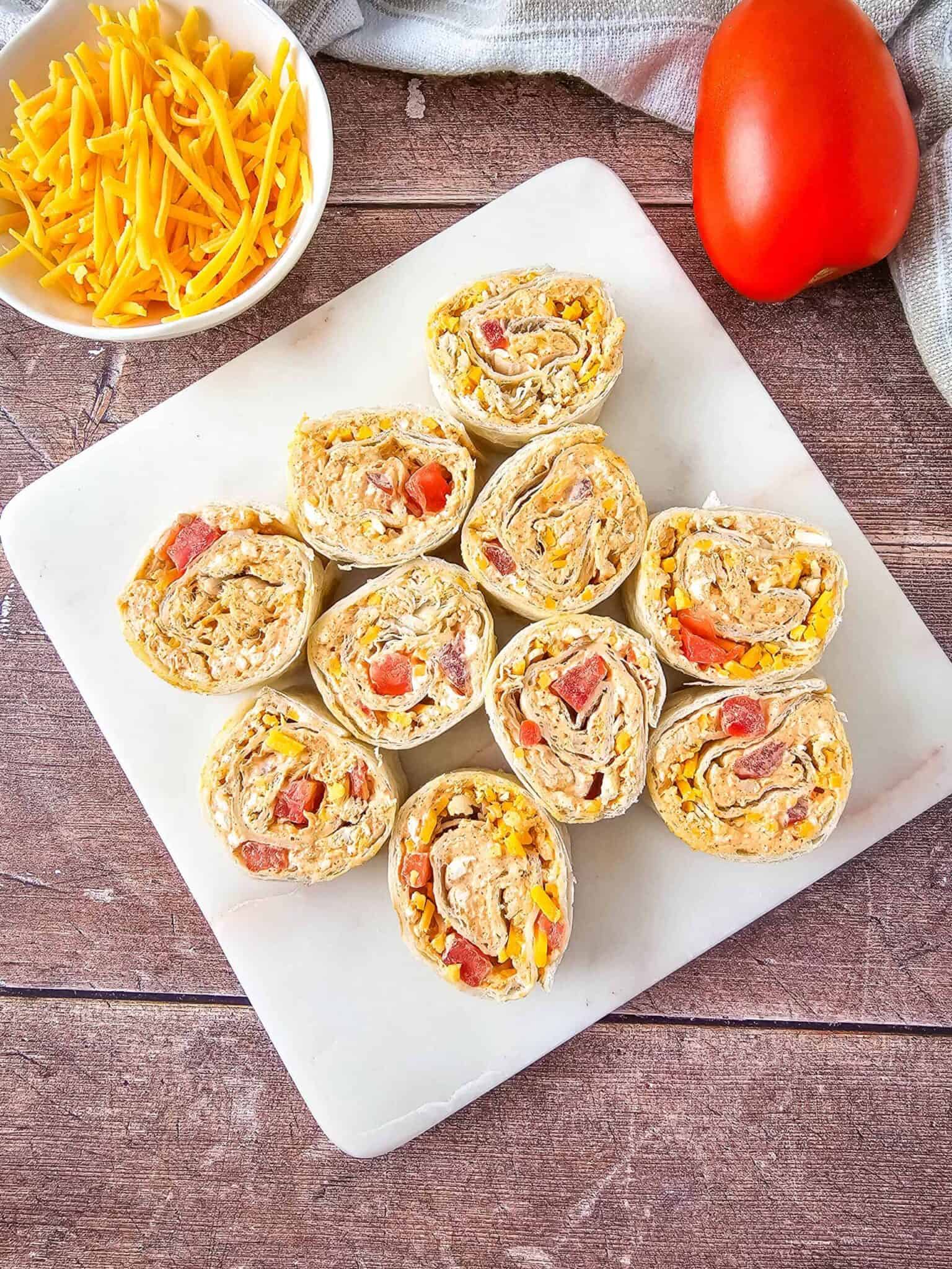 Tasty Chicken Taco Pinwheels