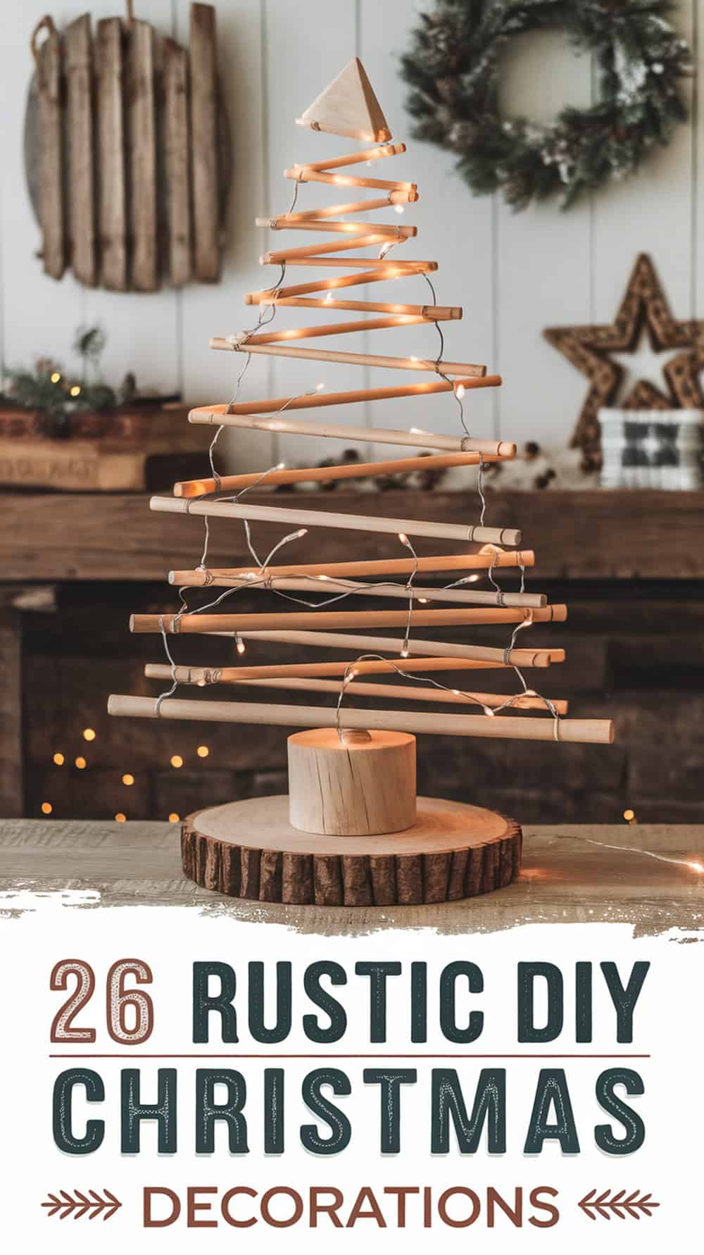 26 Rustic DIY Christmas Decorations to Make!