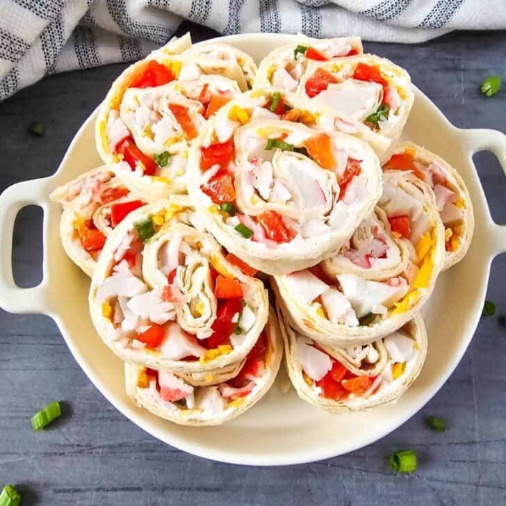 Delicious Crab Pinwheels (great for parties)